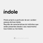 Índole - Seu Dicionário