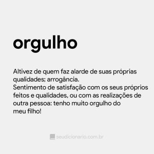 Orgulho - Seu Dicionário
